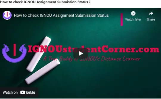 IGNOU Assignment status including Project and Practical-2025. Know ...